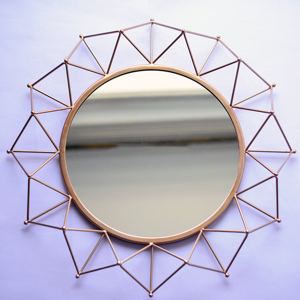 Prismatic Rose Gold Wall Mirror – The Blooming Bagh