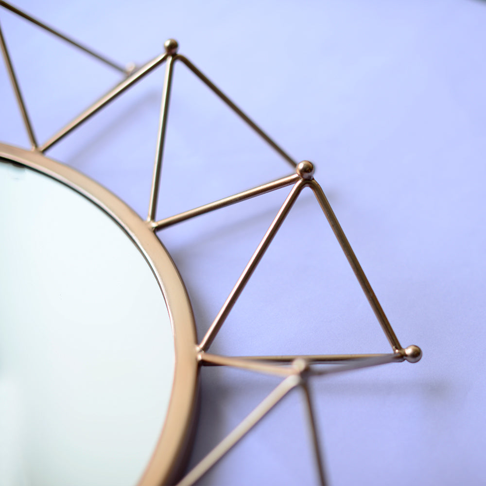 Prismatic Rose Gold Wall Mirror – The Blooming Bagh