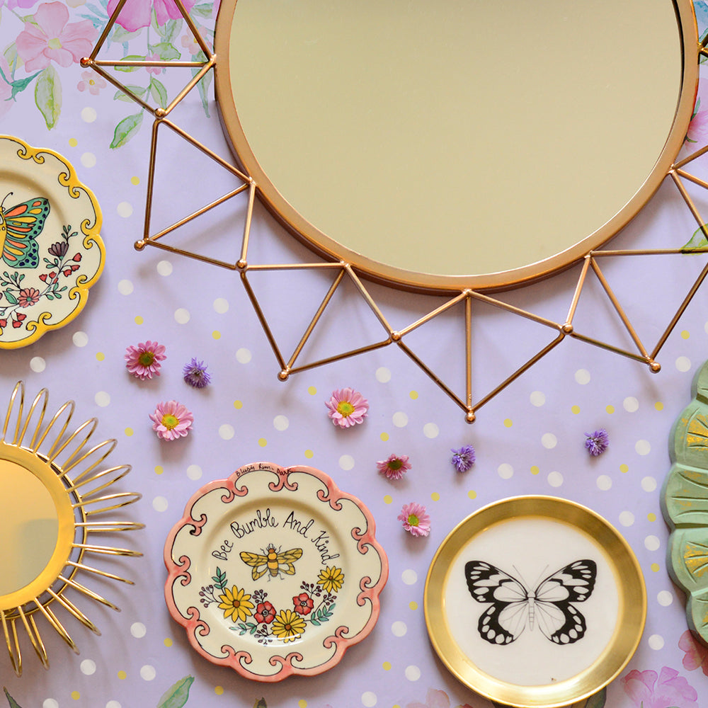 Prismatic Rose Gold Wall Mirror – The Blooming Bagh